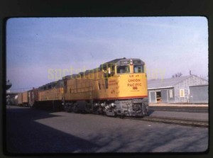 UP Union Pacific GE U50 Locomotive #49 - Duplicate 35mm Railroad Slide ...