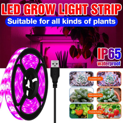 USB LED Grow Light Strip Full Spectrum Strip Indoor Plant Flower ...
