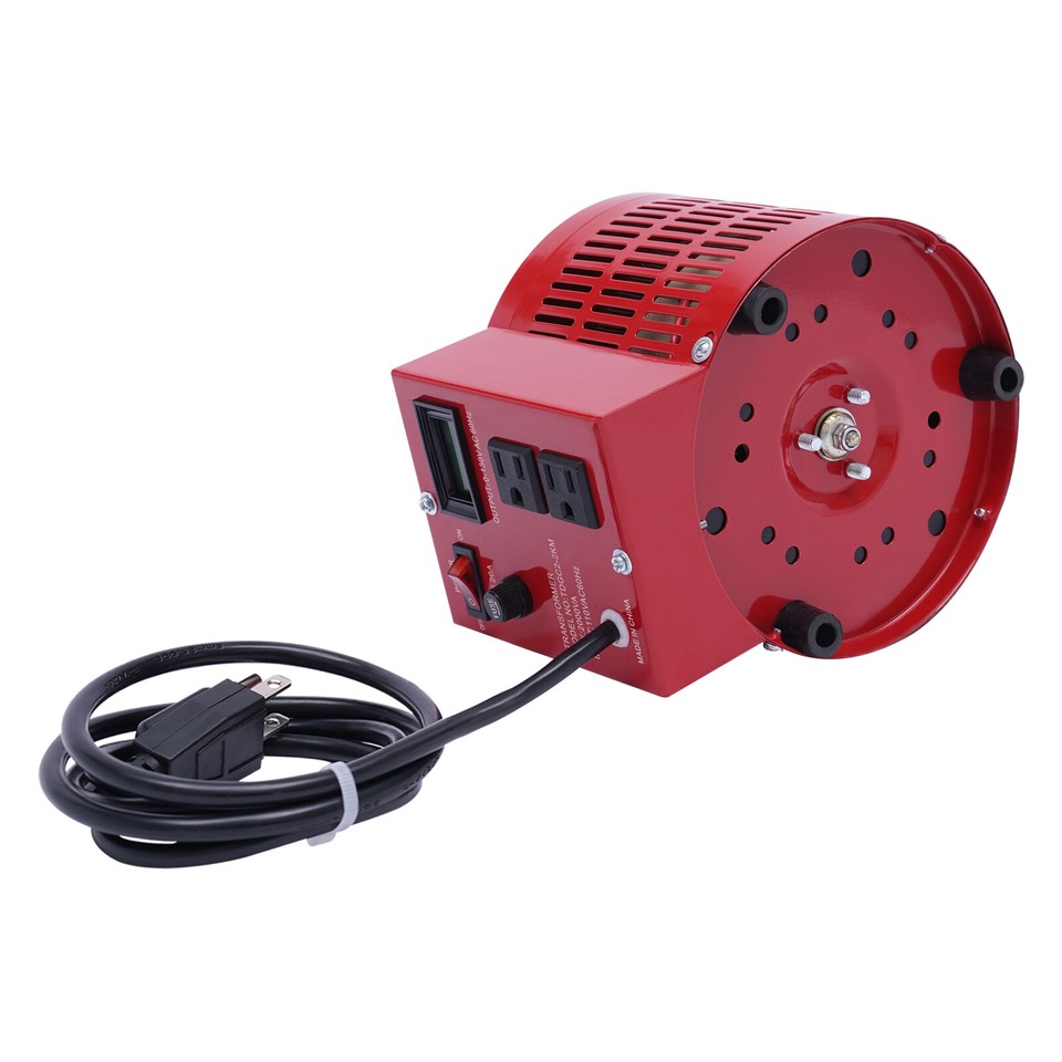 AC 0-130V Variac Transformer Variable Red Voltage Regulator Metered ...