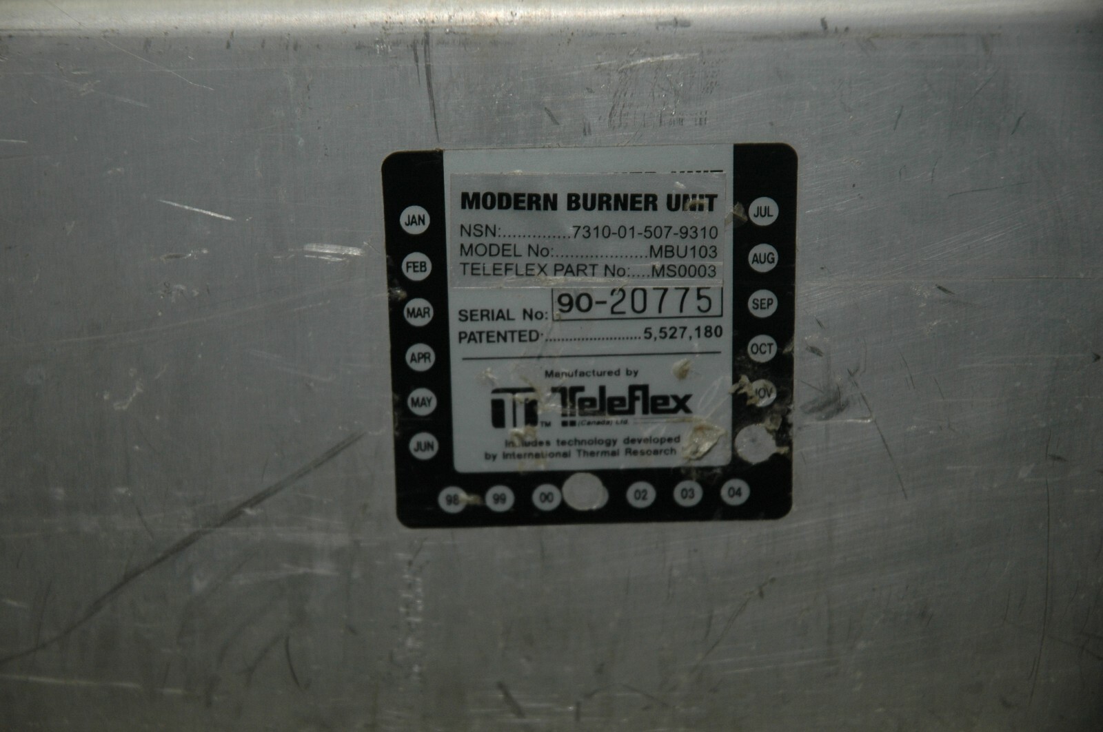 MBU/V3 Burner(Modern Burner unit) /Teleflex(re-furb.) 7310-01-507-9310 ...