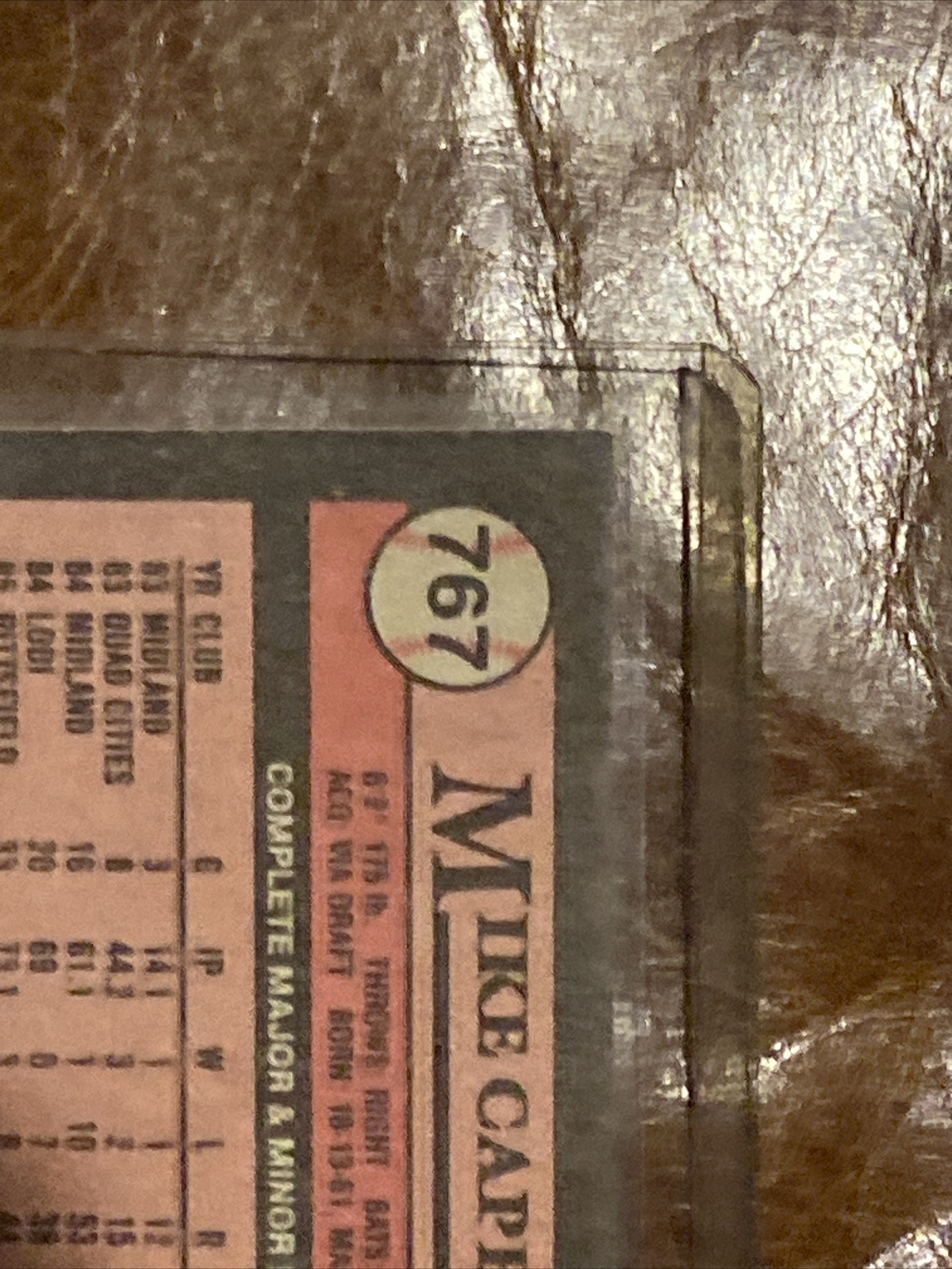 RARE 1989 Topps #767 Mike Capel Cubs MISPRINT ERROR Card | eBay