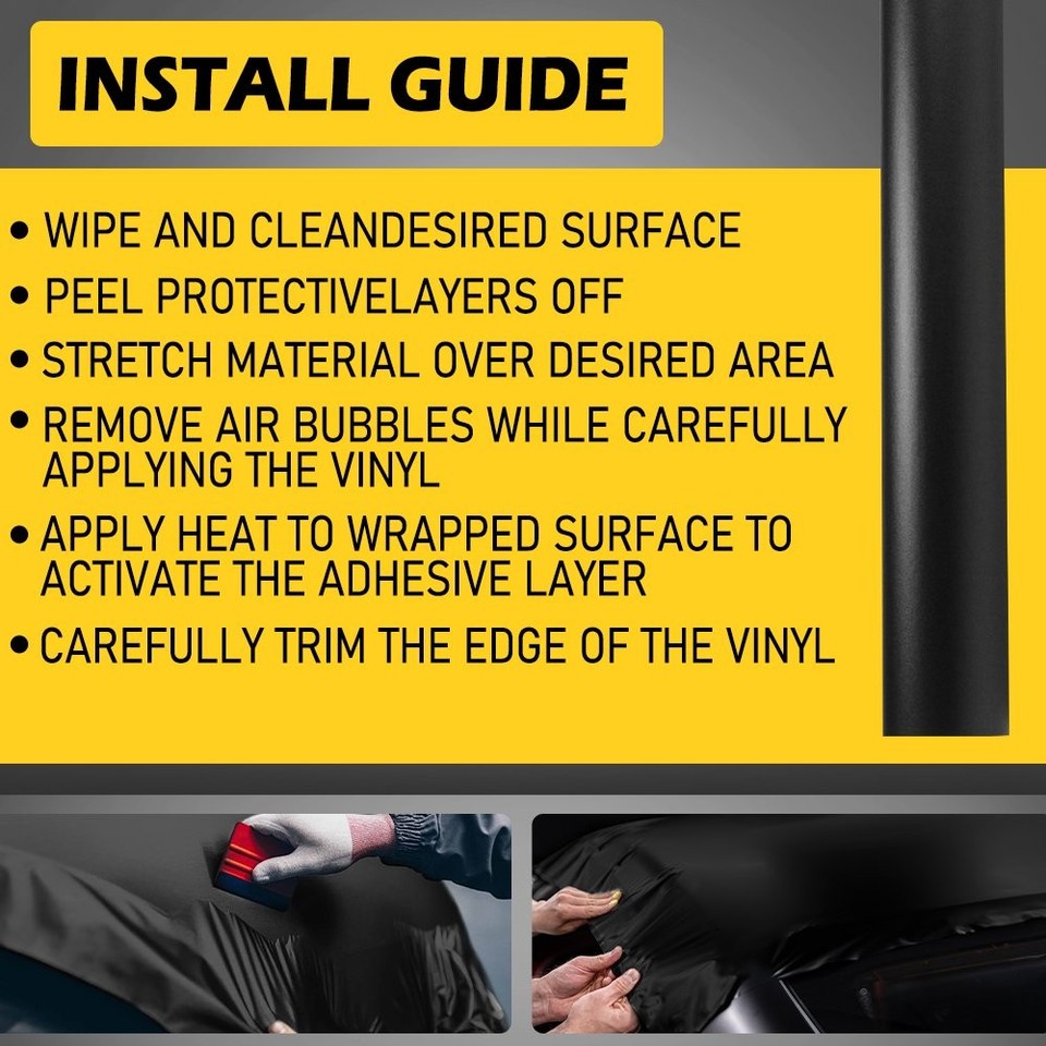 Premium Matte Black Matte Car Vinyl Car Wrap Stickers Vinyl Decals ...