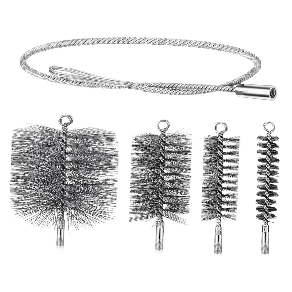 4x Chimney Cleaning Brush with Push Rod for Extractor Hoods | eBay ...