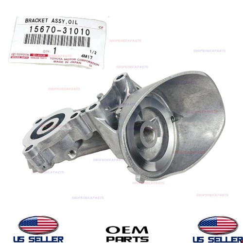 Genuine Engine Oil Filter Adapter Bracket 2003-2016 Toyota 15670-31010 ...