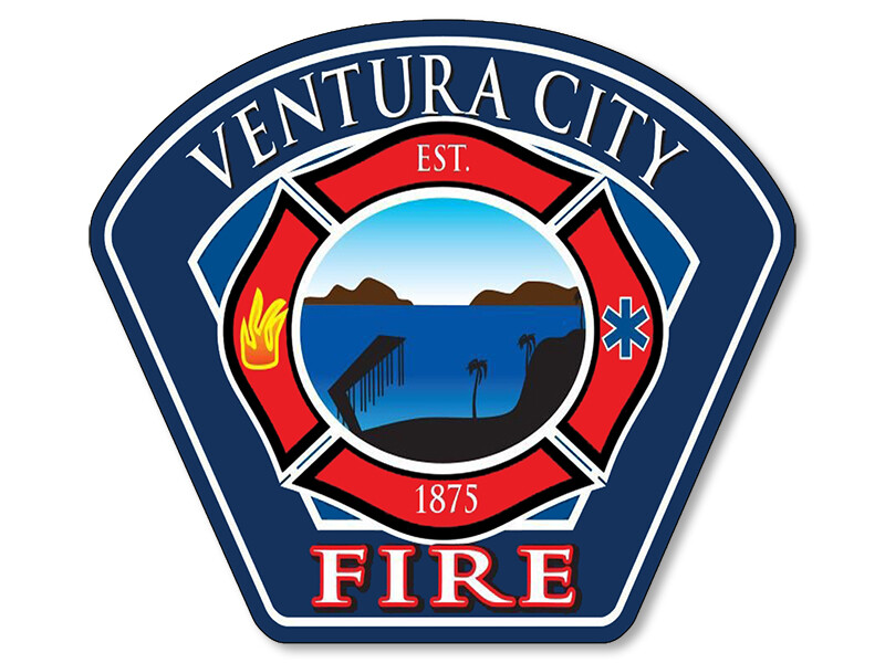 3x4 inch Ventura City Fire Logo Sticker bumper decal ca dept fireman ...