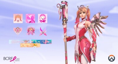 OVERWATCH Rose Gold Mercy Skin, weapon skin +6 items (Xbox Code/READ ...
