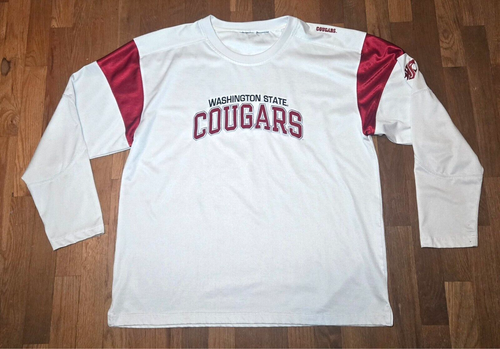 Vintage WASHINGTON STATE COUGARS Wazzu NCAA Football long sleeve JERSEY ...