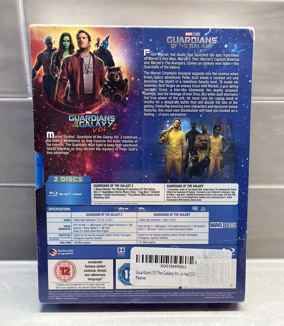 Guardians Of The Galaxy Blu Ray Cover