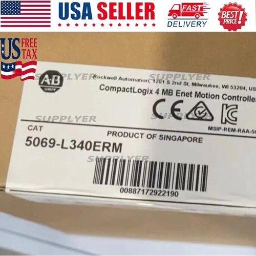 New 5069-L340ERM CompactLogix 5380 4MB Enet Controller Fast Ship 1PC US ...