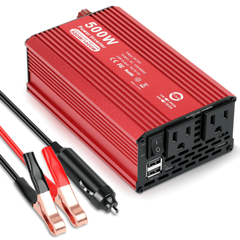 1000W Car Power Inverter DC 12V to AC 110V 120V Converter Adapter ...
