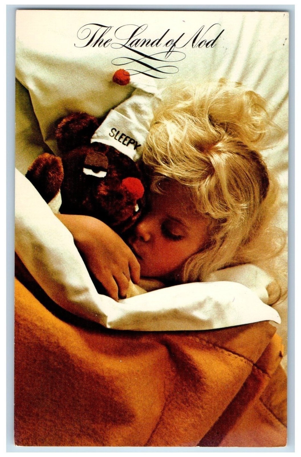 Sleepy Bear Club Postcard The Land Of Nod Sleeping Kid c1940's Vintage ...