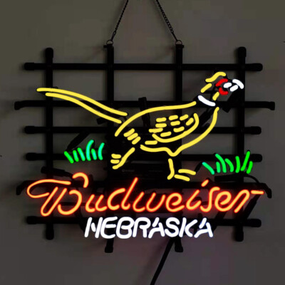 Pheasant Nebraska Welcome Hunters Neon Sign 24"x20" Beer Bar Wall Decor ...