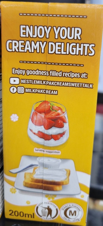 Nestle Milk Pak Dairy Cream 200ml (5 Packs Bundle Offer) Expiry Sep25 ...