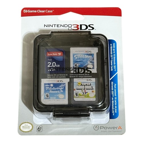 Nintendo 3DS PowerA 16 Game Clear Case NEW Sealed Holds DS SD Cards Black | eBay