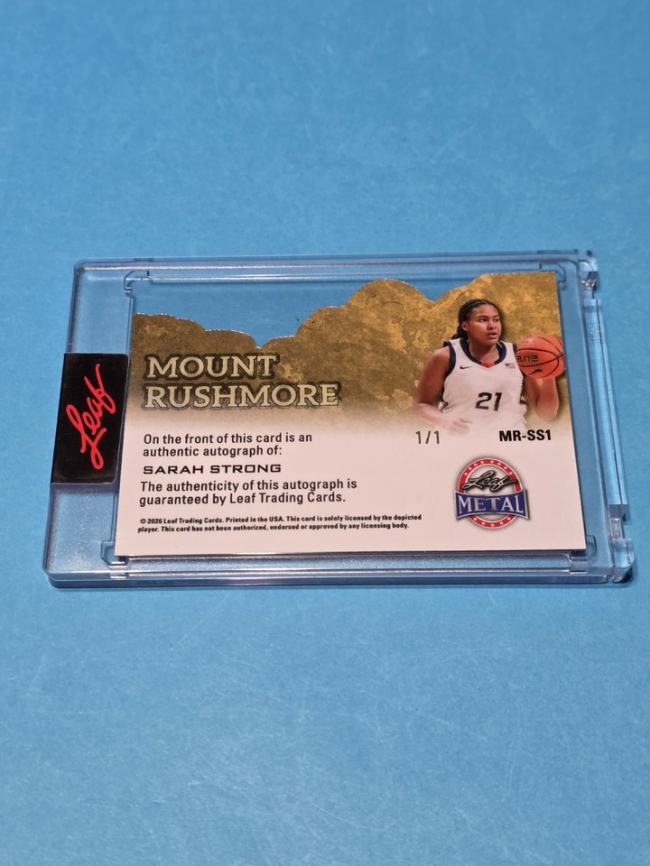 2026 Leaf Presidents' Day Sarah Strong Auto 1/1 Autograph Mount ...