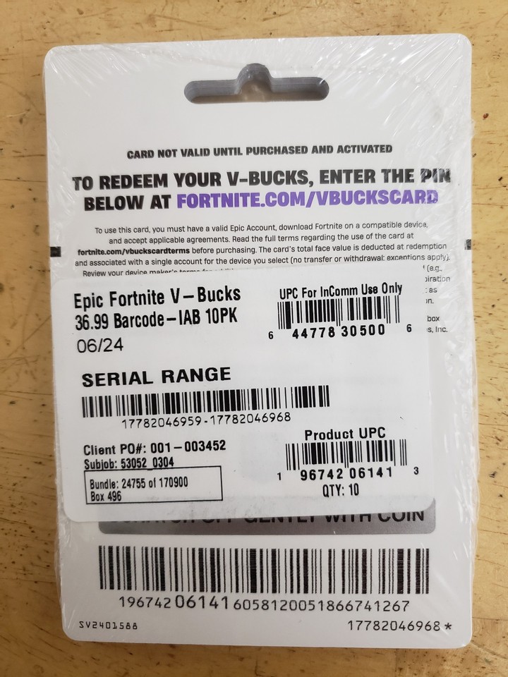 Fortnite 5000 V-Bucks Gift Cards ZERO value READ FULLY | eBay