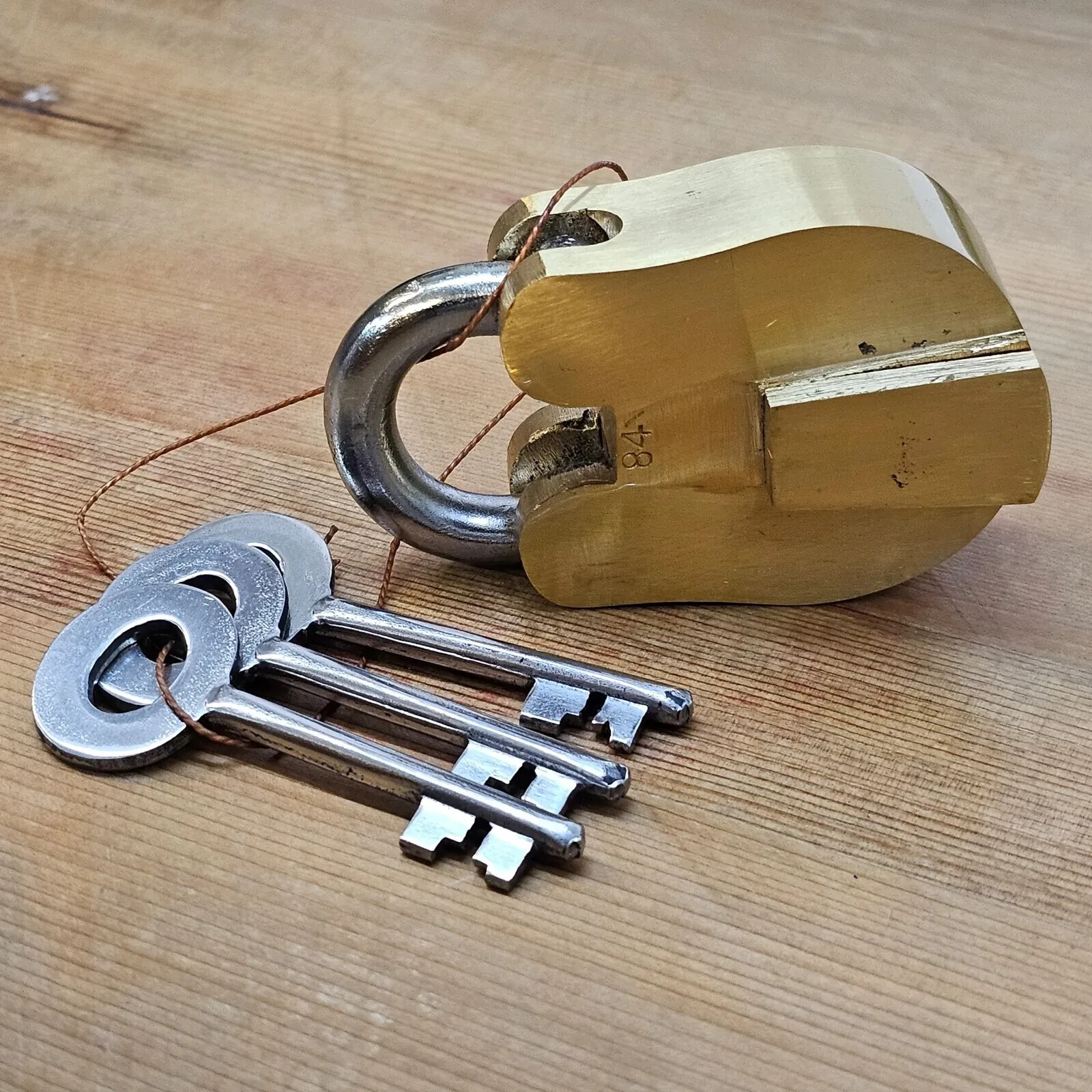 Brass Made Vintage Padlock with Working Key Rare Old Style lock | eBay