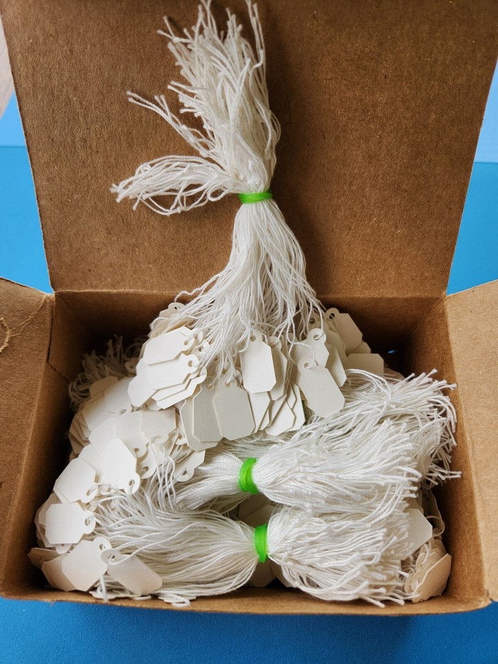 1000pcs White Sale Price Garment Tags Hang String Cloth Jewelry Label ...