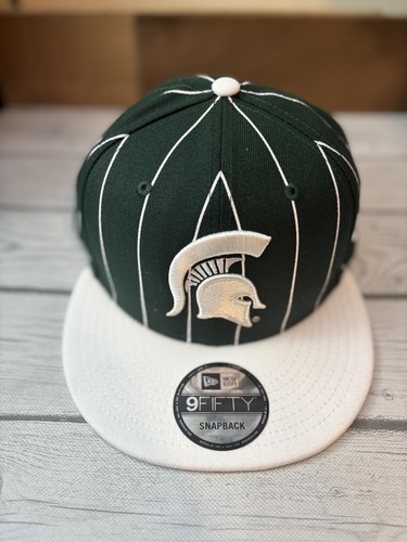 Michigan State Spartans Men's New Era Green/White Vintage 9FIFTY ...