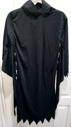 2 boys WHITE HALLOWEEN MASKS SCREAM SKELETON BLACK ROBE HOOD one size ...