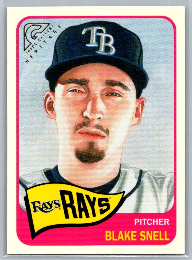 2019 Topps Gallery Heritage #HT-34 Blake Snell Tampa Bay Rays Baseball ...