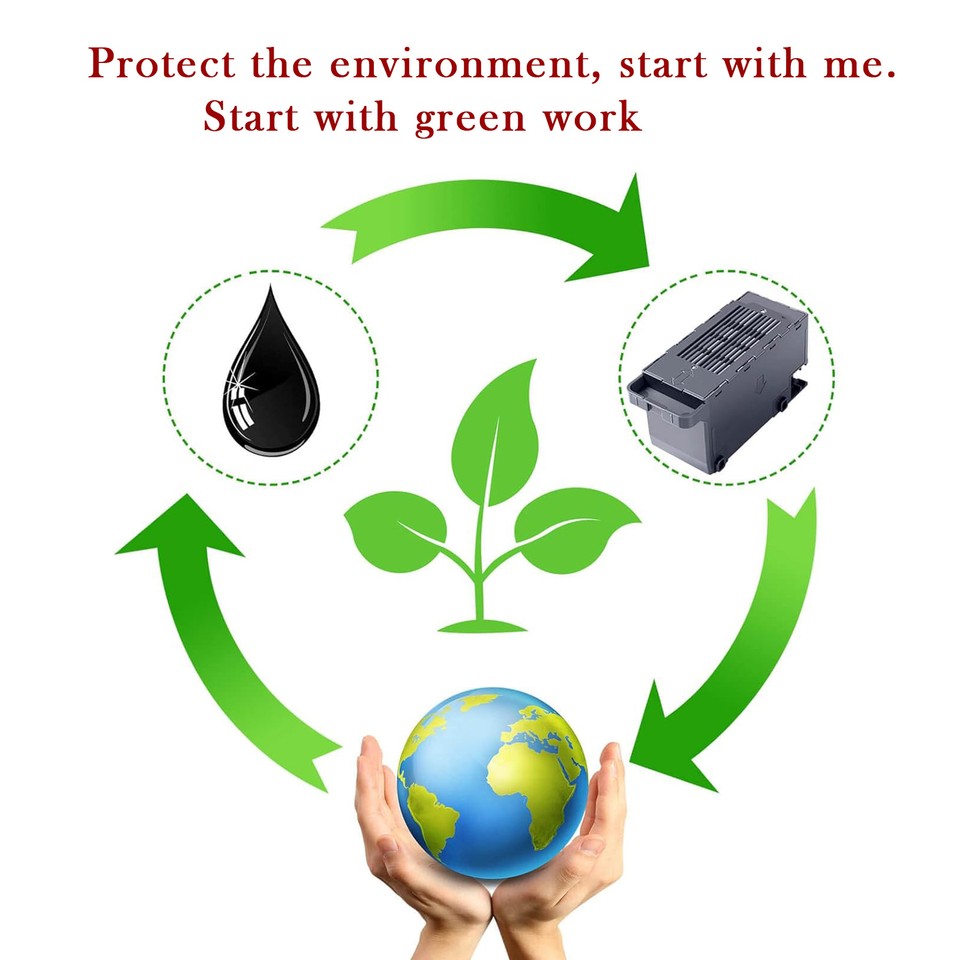 2x C9345 Maintenance Box Waste Ink Tank for Epson ET-5880 ET-5850 ...