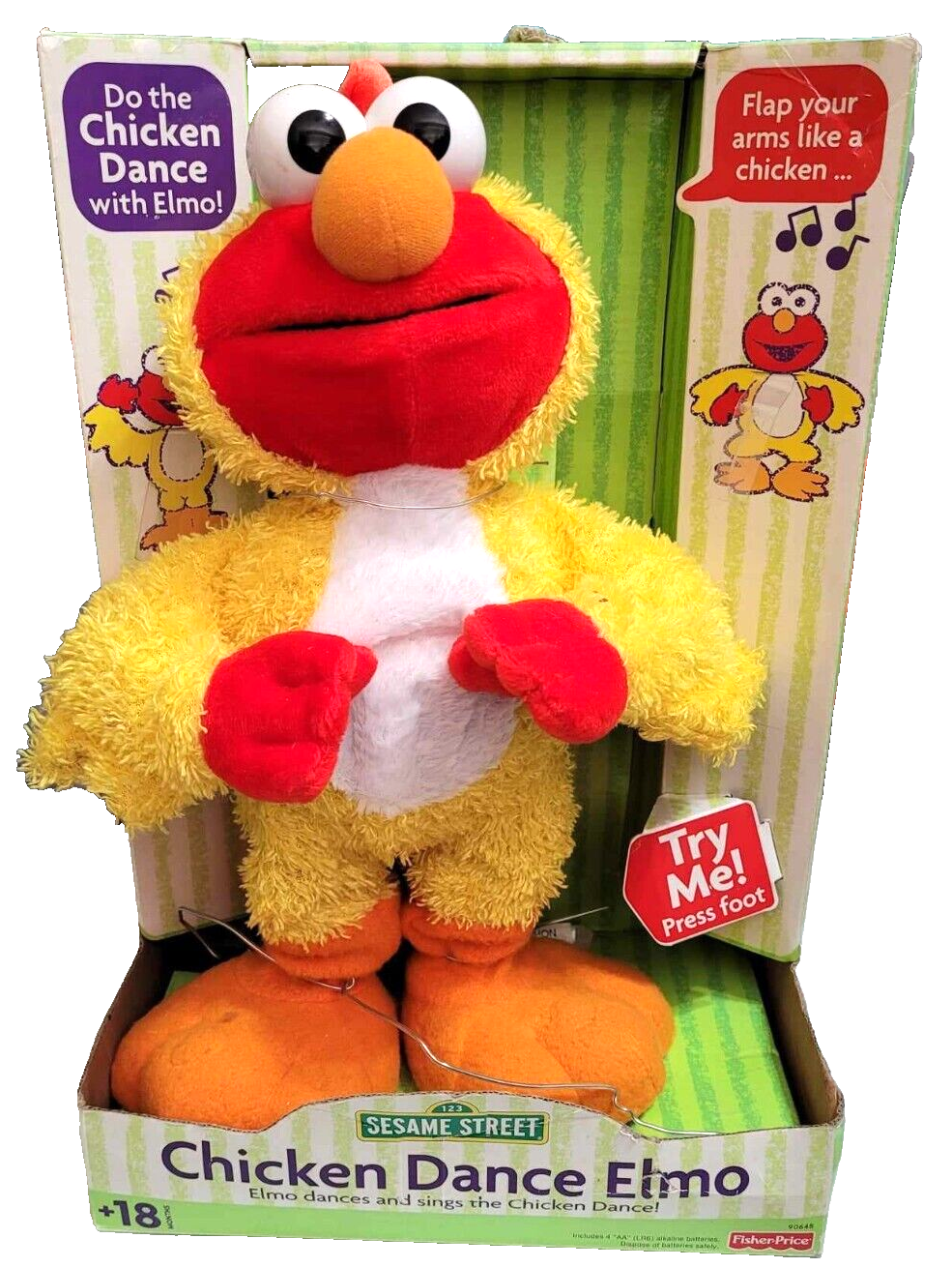 2001 Sesame Street Vintage Chicken Dance Elmo - Dances & Sings Fisher ...