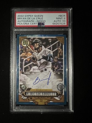 2022 Gypsy Queen Bryan De La Cruz Autograph 10 Indigo 🔥 PSA 9 RC /150 ...