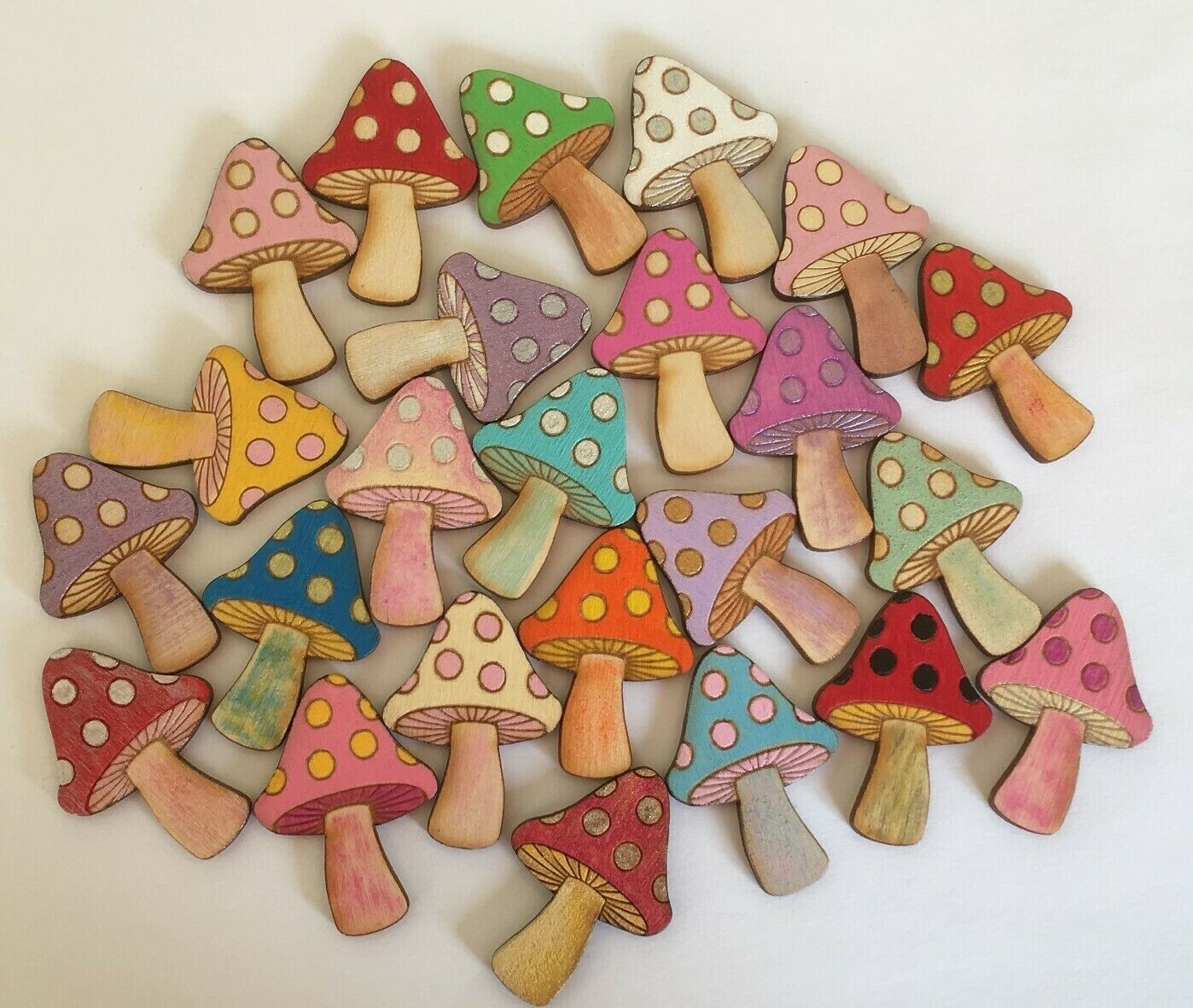 Mini Wooden Toadstool Shape - Laser Craft - Embellishment, scrapbook ...