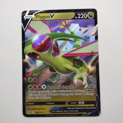 Holo Flygon V 106/172 Ultra Rare Brilliant Stars Pokemon - Same Day ...
