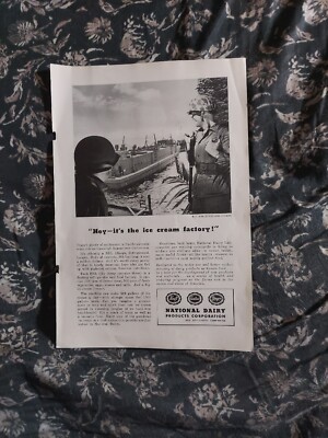 1945 print ad-WWII-National Dairy Products Corp-Floating Ice Cream ...