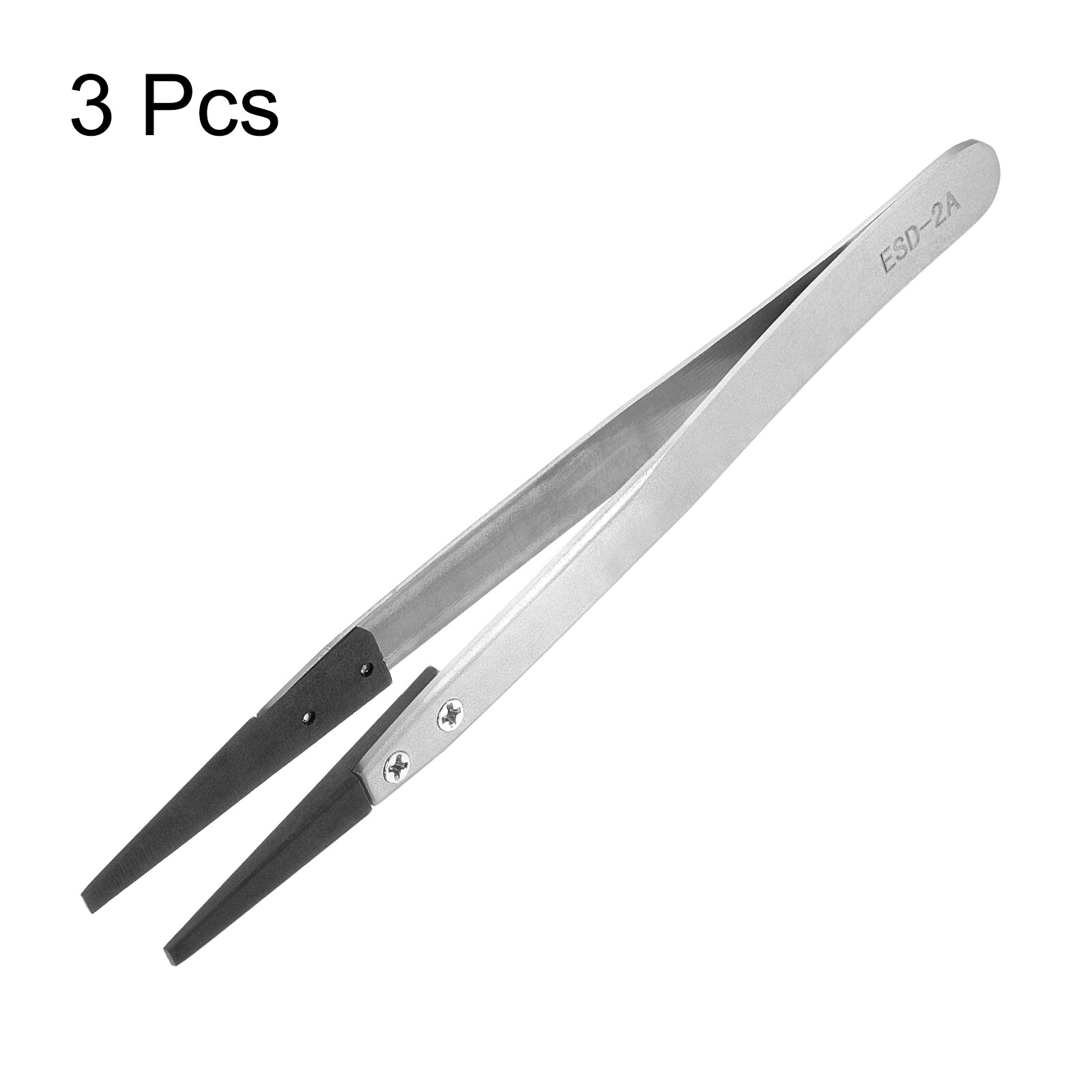 3pcs Precision Ceramic Tweezer 5.1" Stainless Steel Tweezer Anti-Static ...