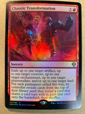 MTG 1x FOIL Chaotic Transformation Dominaria United Magic the Gathering ...