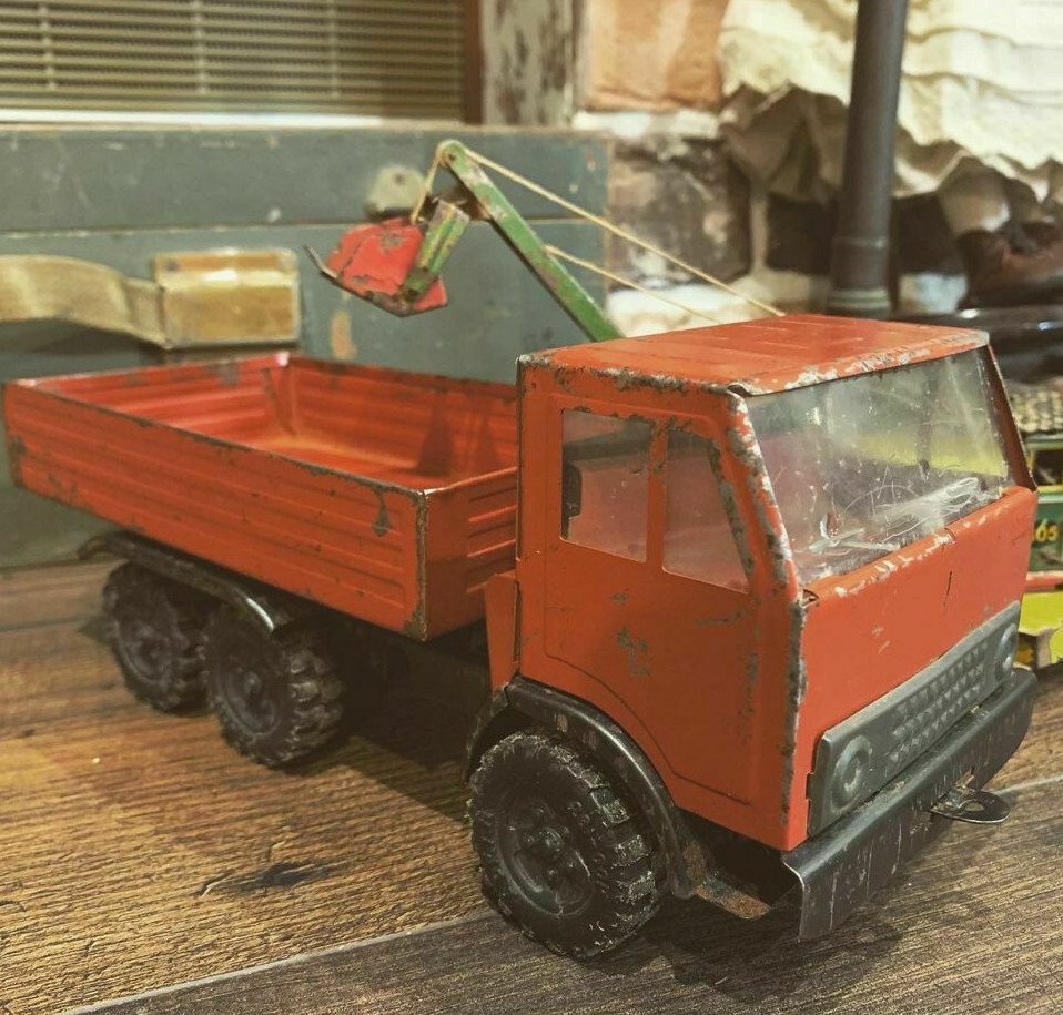 RARE Vintage Pressed Steel Metal KAMAZ Truck Russian Soviet Arman Toy ...
