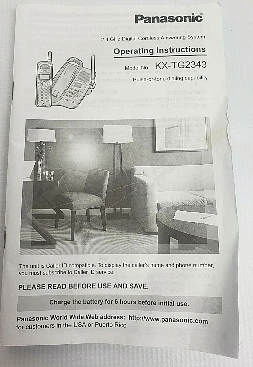 Panasonic Cordless Phone Book