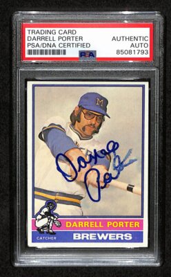 Darrell Porter Signed 1976 Topps Card #645 Milwaukee Brewers PSA/DNA ...