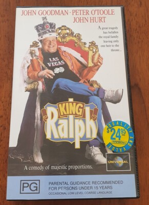 King Ralph VHS Movie PG 1990 John Goodman Peter O'Toole Vintage Retro ...