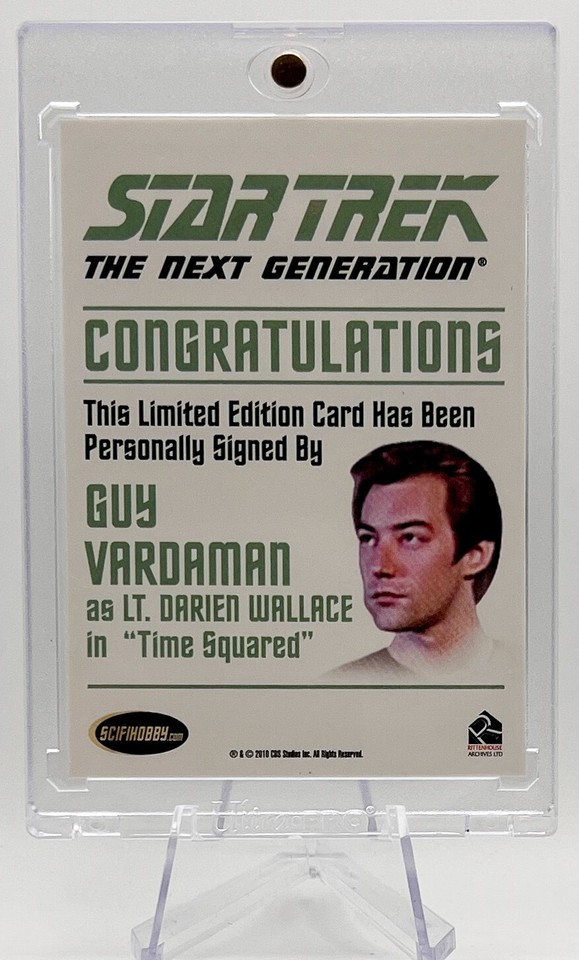2012 The Complete Star Trek TNG Series 2: Guy Vardaman as Lt. Darien Wallace | eBay