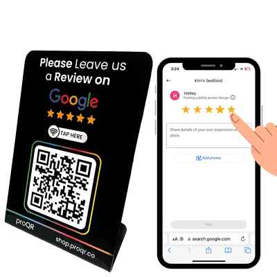 Google Review TAP or SCAN Stand | Tap Stand | 5 Stars NFC Stand | No ...