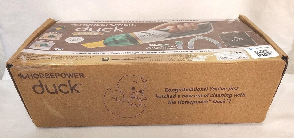 New Horsepower Duck Vacuum Gold Edition Cordless Rechargeable Ultra ...