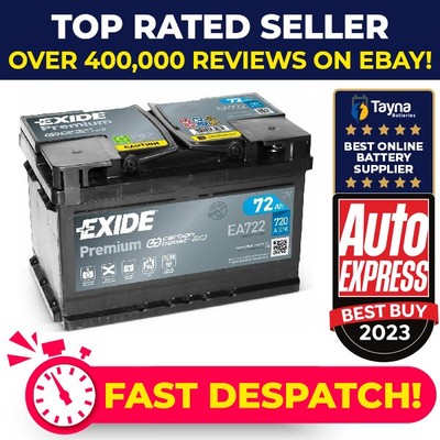 Car Battery EA722 Exide 096 720A 72Ah 4Yr Warranty 278x175x175 Premium ...