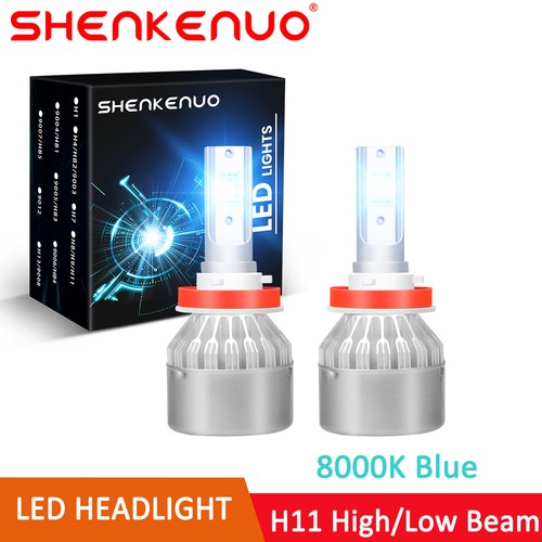 H11 LED Headlight Super Bright Bulbs Kit 8000K ICE BLUE 330000LM HIGH ...