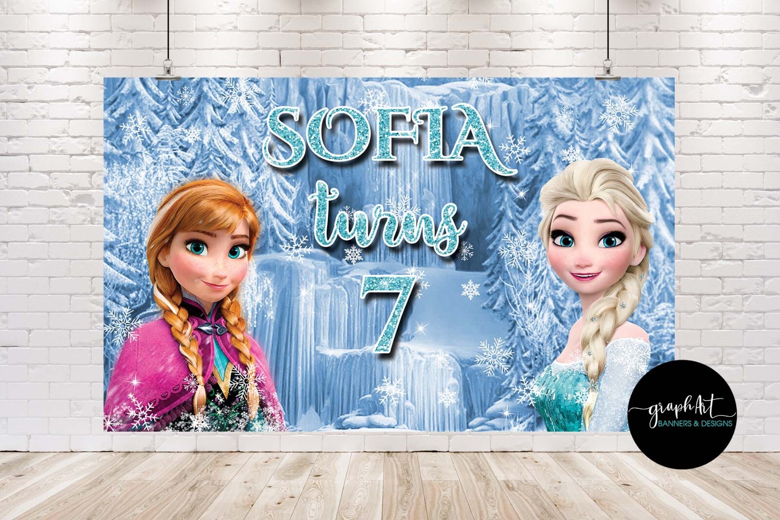 Personalised Frozen Banner / Backdrop *DIGITAL FILE* | eBay Australia