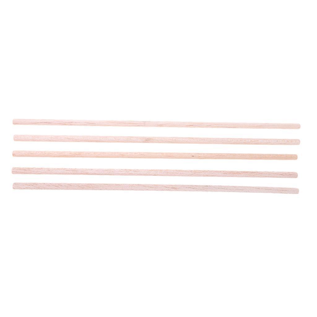 5pcs 6mm*250mm Balsa Wood Sticks DIY Craft Model Wood Building ...
