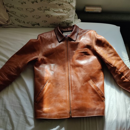 Gustin L1 Leather Jacket Natural Horween Chromexcel | eBay