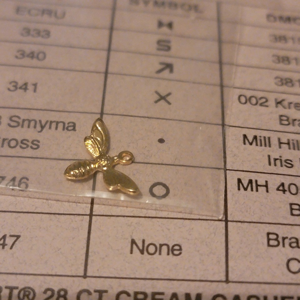 Just Nan BEE HIVE VIOLETS Counted Cross Stitch Pattern With Bee Charm ...