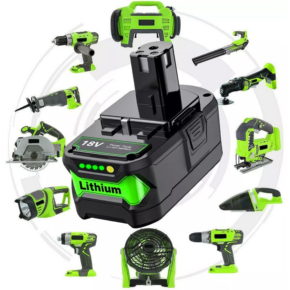 2PACK For RYOBI 18V 8.0Ah P108 High Capacity Battery 18Volt Lithium-Ion ...