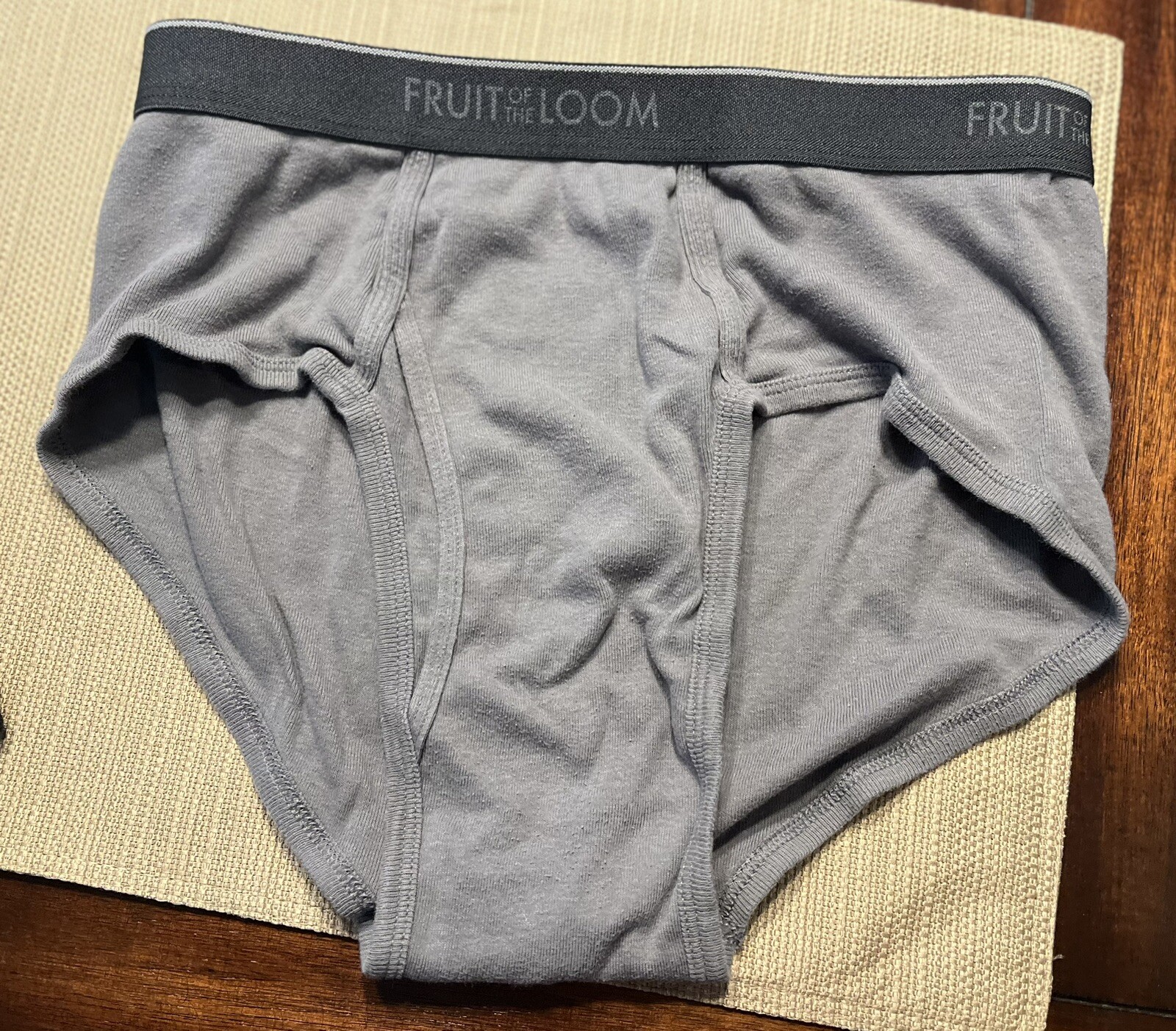 Y2K Circa Fruit of the Loom Classic Gray Briefs Size large Ftl Stitch ...