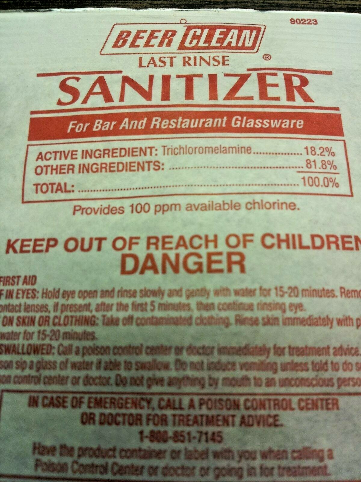 BEER GLASS CLEANER 0.5 oz PACKET DRC90223 FOR BAR/RESTAURANTS (45 PACKS ...