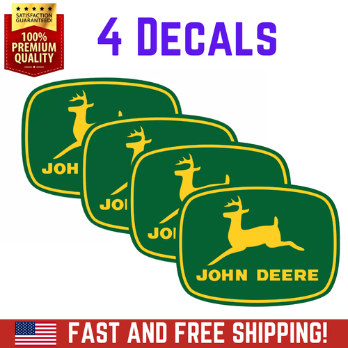 Set of Four John Deere Classic 2-Leg Deer Vinyl Stickers Decals 5.5x4.5 ...
